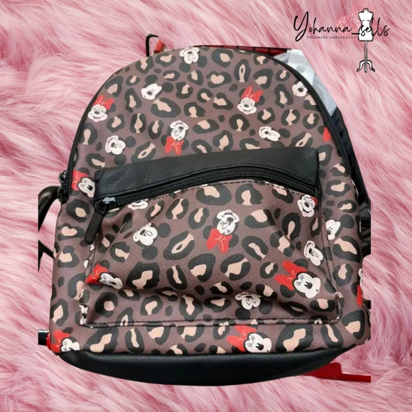 Disney | Bags | Nwt Disney Minnie Mickey Leopard Backpack Perfect For ...